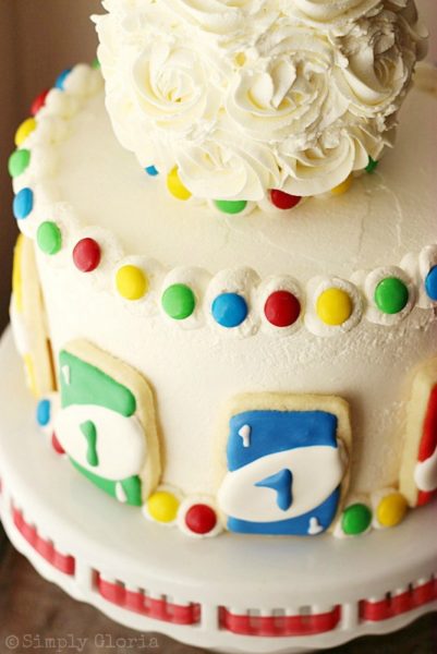UNO Birthday Cake {With UNO Cookies} - Simply Gloria