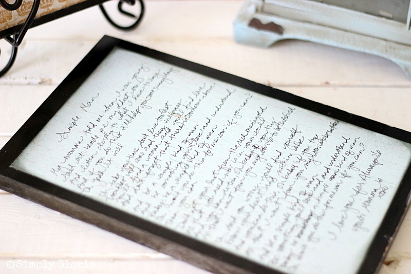 Picture Frame Sign - Simply Gloria