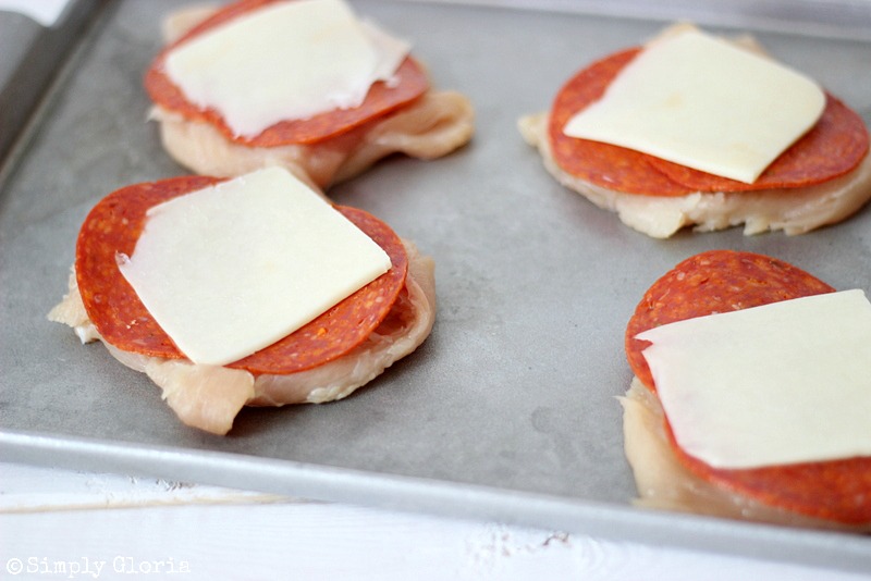 Mozzarella & Pepperoni Stuffed Chicken - Simply Gloria